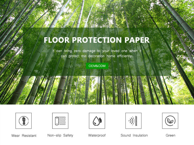 Width 32inch Length 100ft Thickness 45mil Floor Protection Paper