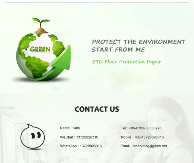 Length 21m Single Side Biodegradable Temporary Floor Protection Roll