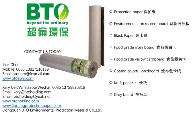 Width 32inch Anti Slip 0.56mm Thickness Commercial Cardboard Floor Covering